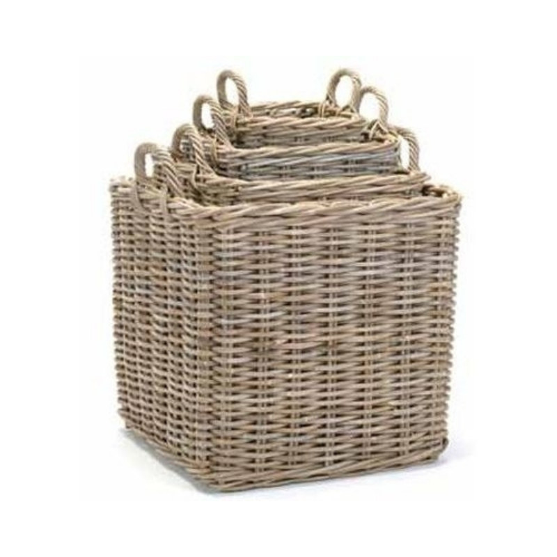 Square Storage Basket W/Handles - The Art of Home