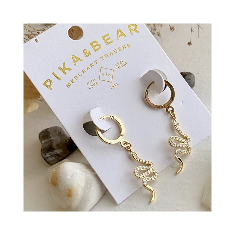 PIKA Diamond Back Snake Charm Hoop - The Art of Home