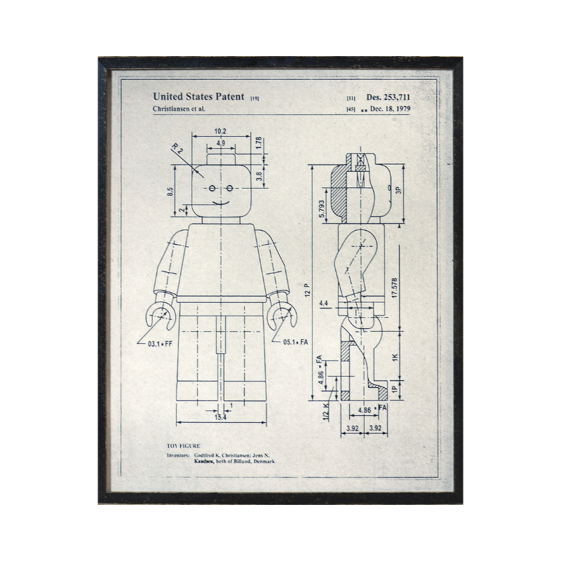 Lego Man Art Print Parchment - The Art of Home
