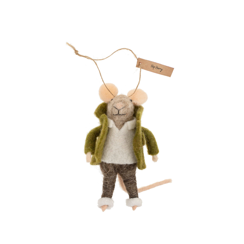 Hip Harry Mouse Ornament - The Art of Home