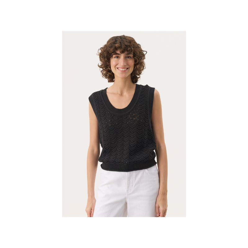 PART TWO Radka Waistcoat Vest in Black - The Art of Home