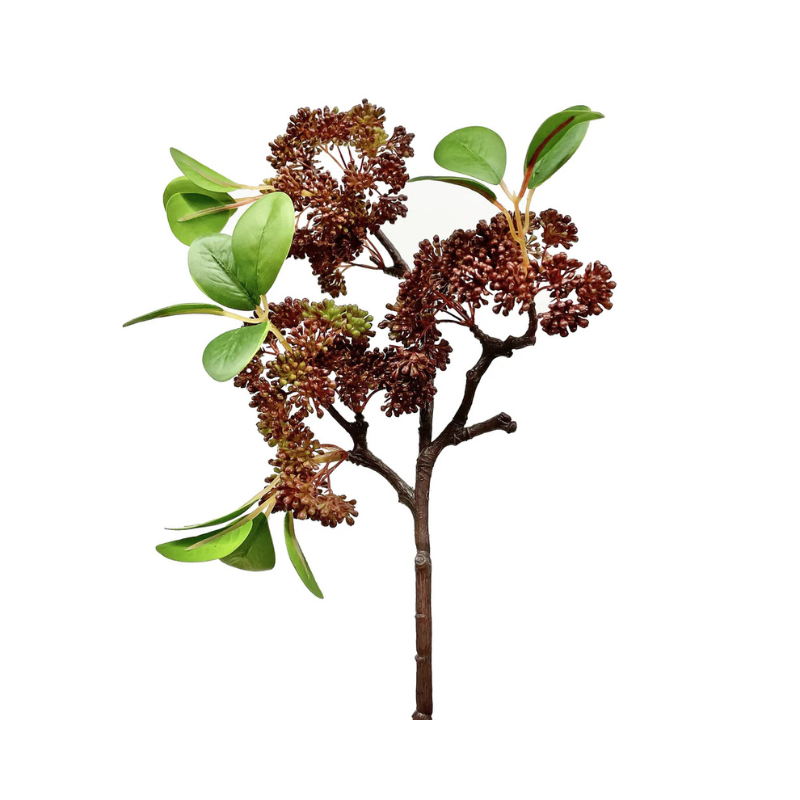 Burgundy Seeded Ficus Spray 17" - The Art of Home