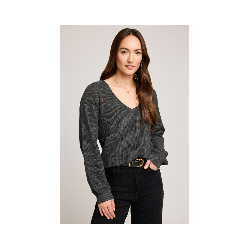 GF Hailey Sweater Heather Charcoal - The Art of Home