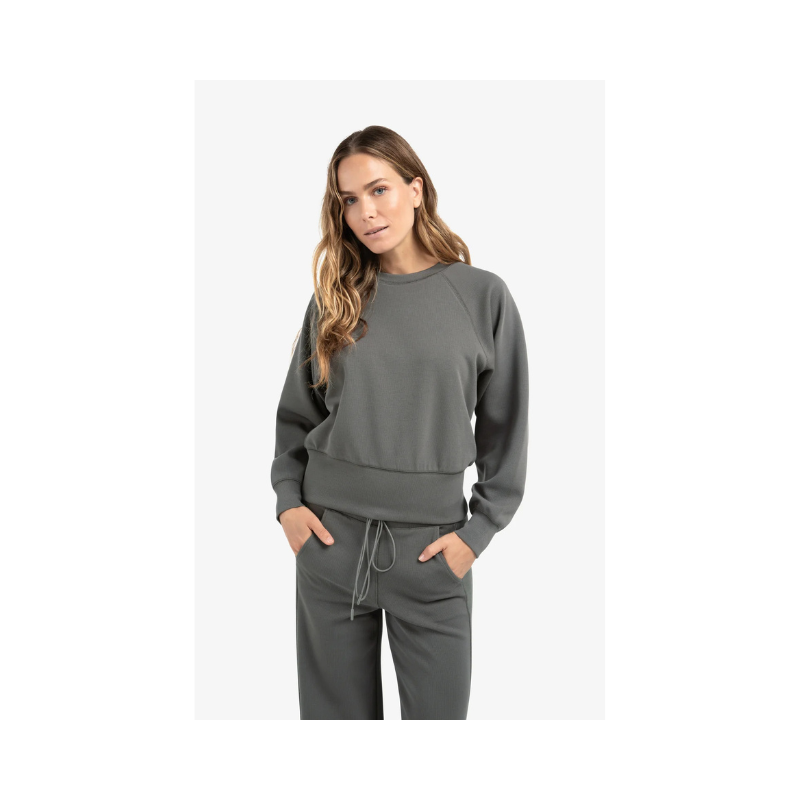 YAYA Raglan Sweater Dark Night Grey - The Art of Home