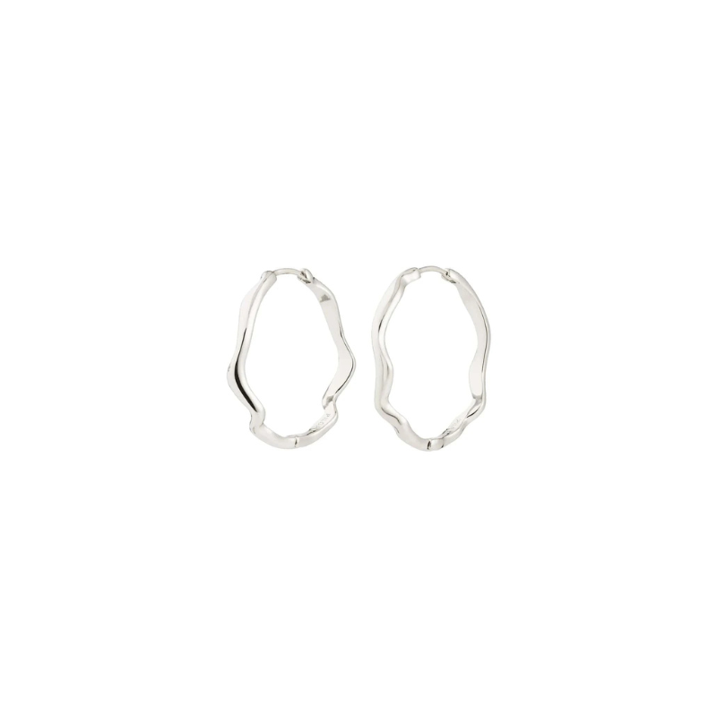Pilgrim Larkin Hoop Earrings Silver Small - The Art of Home