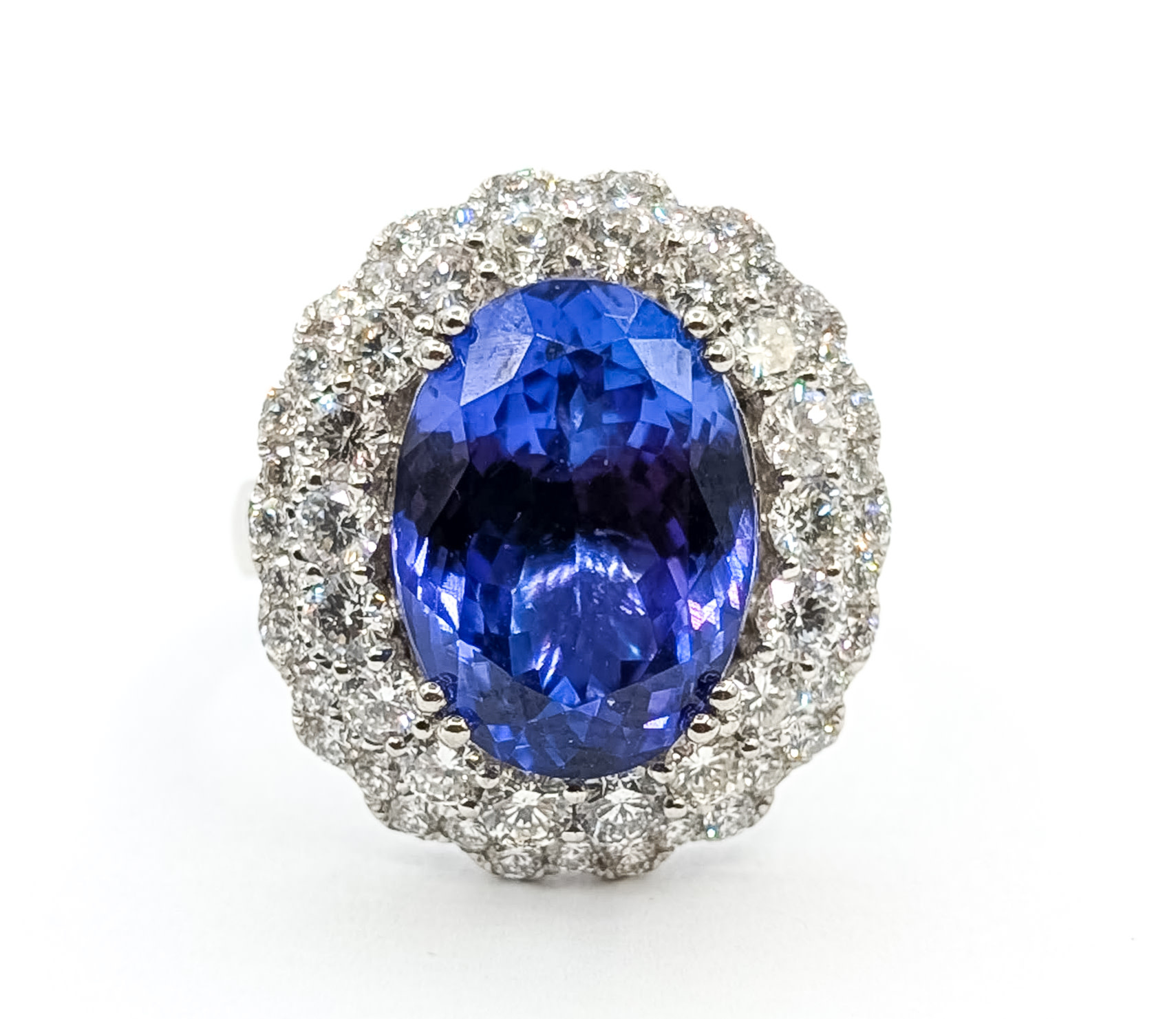 Ring Cocktail Double Halo 2.07ctw Round Diamonds GIA Report: 2235457240 ...