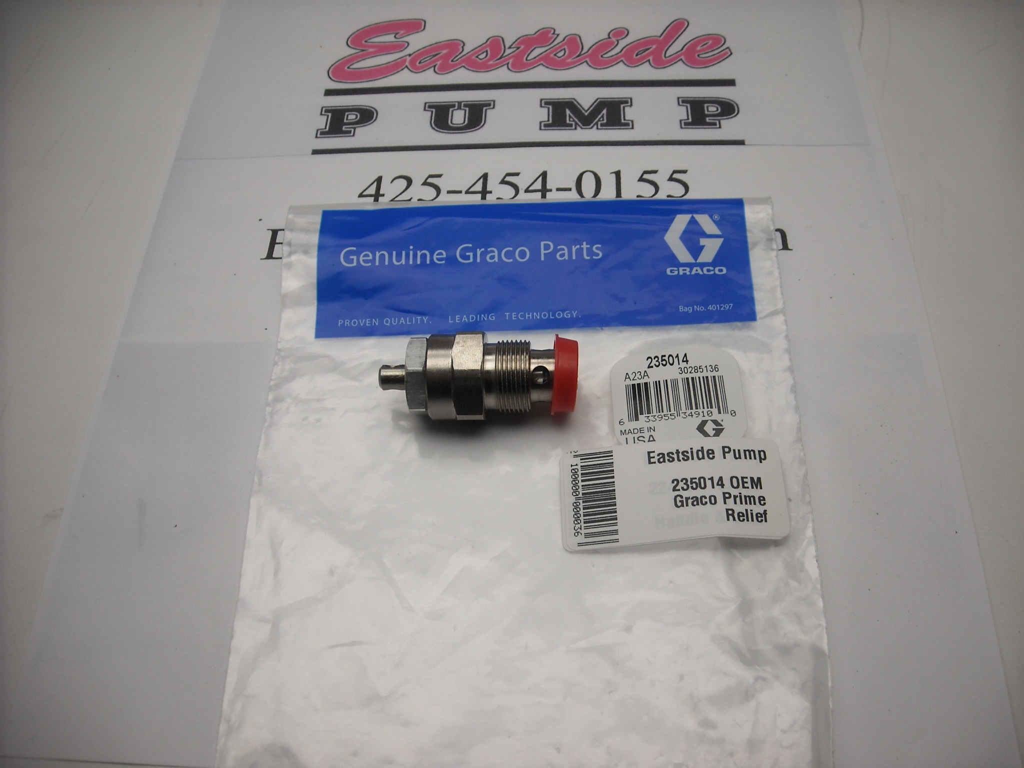 235014 OEM Graco Prime Relief. KIT, REPLACEMENT, DRAIN VALVE - Eastside ...