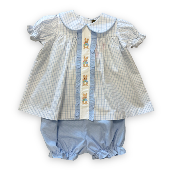 Three Sisters Clothing Peter Rabbit Smocked Easter Girl Dress - Ruffle ...