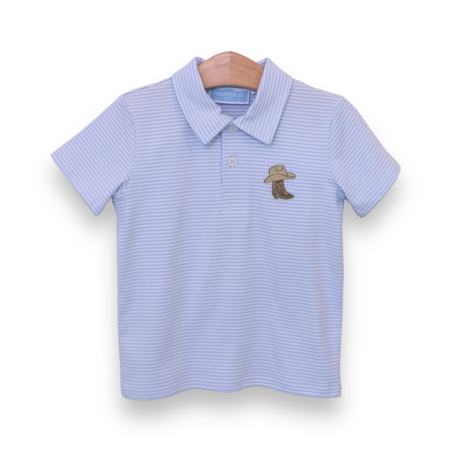 Trotter Street Rodeo Cowboy Western Boys Polo - Ruffle Me This