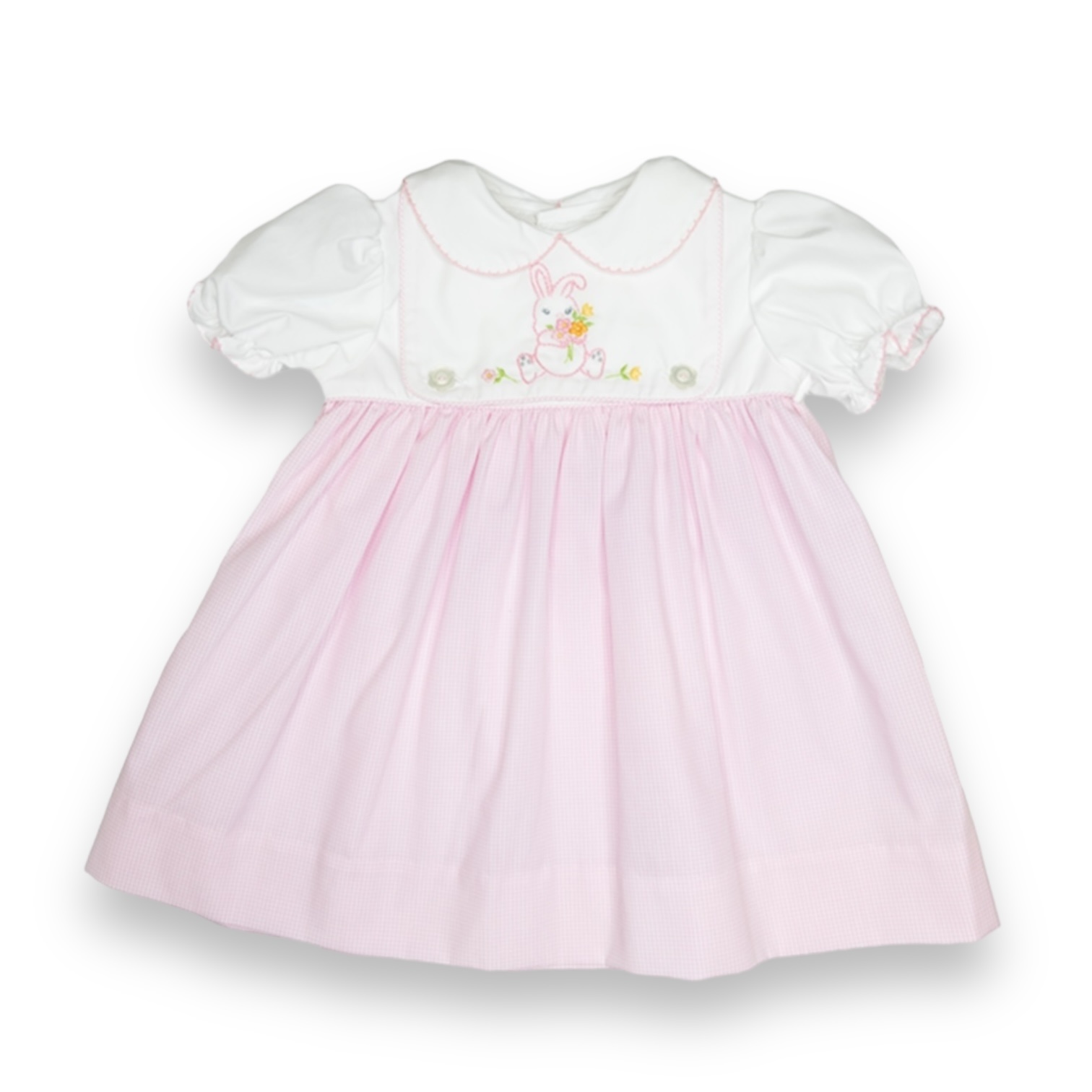 Petit Ami Pink Bunny Bib Dress - Ruffle Me This