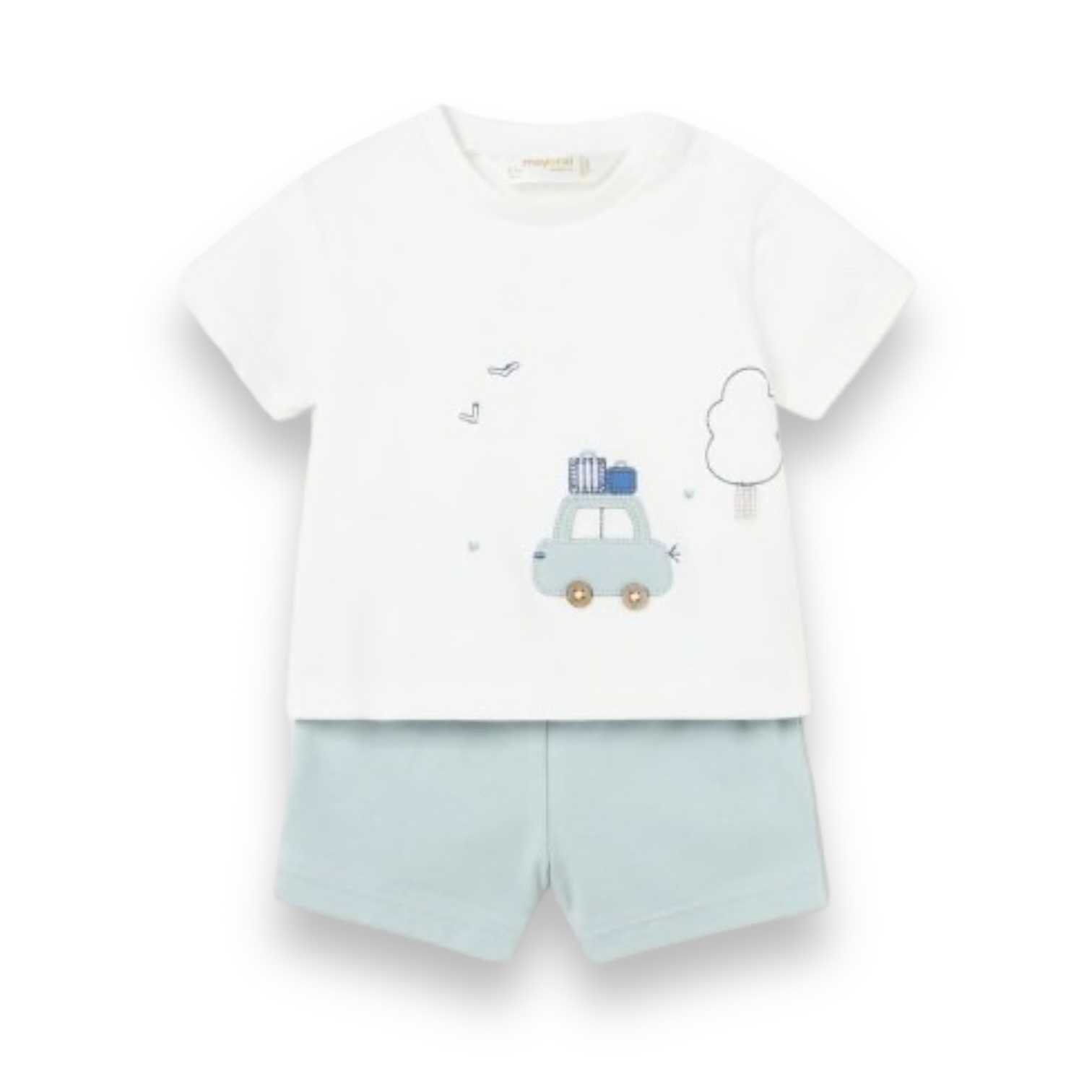 Mayoral Baby Boy Blue Car Short Set - Ruffle Me This