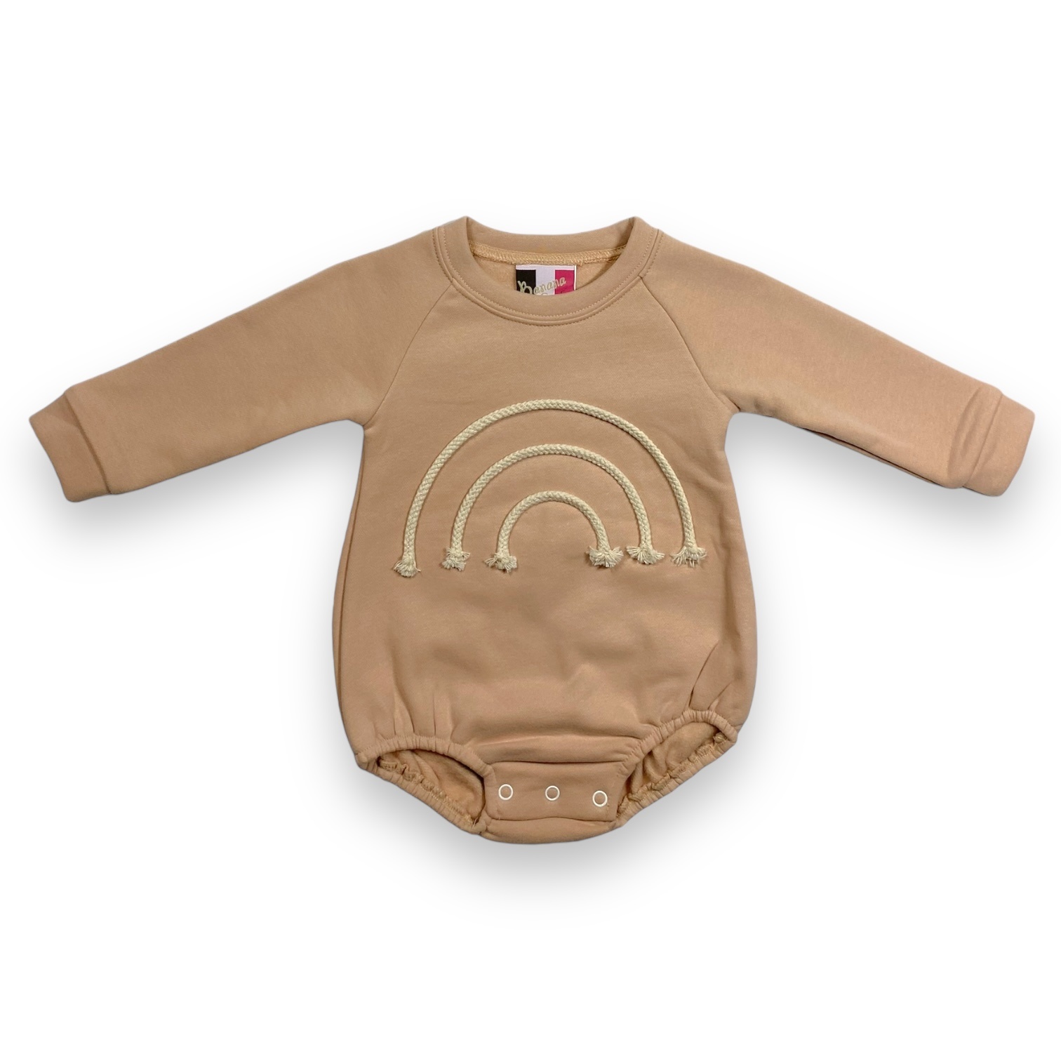 Banana Split Kids Girl Boho Rainbow Bubble - Tan - Ruffle Me This