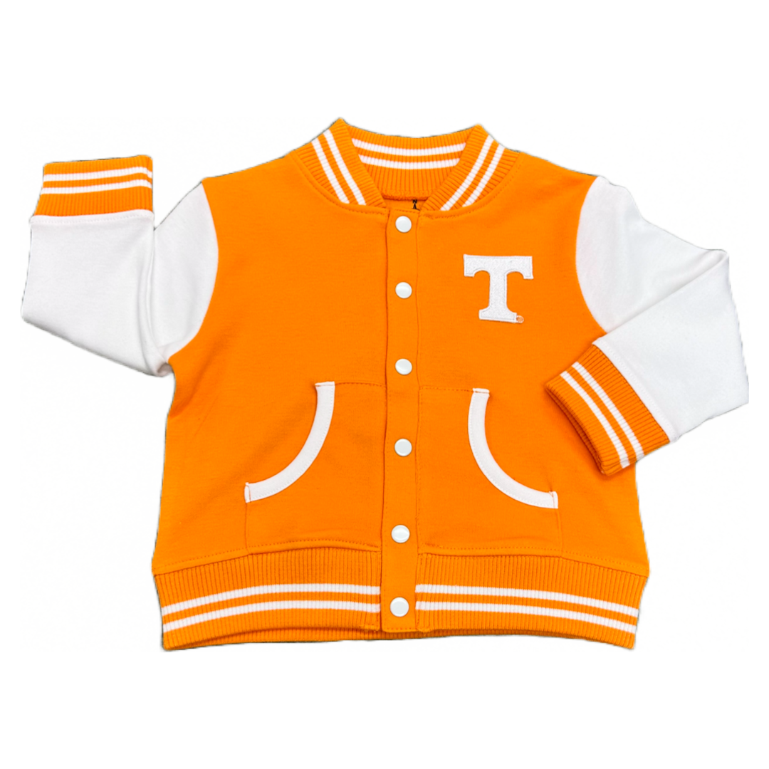 Creative Knitwear Tennessee Power T Varsity Jacket - Ruffle Me This