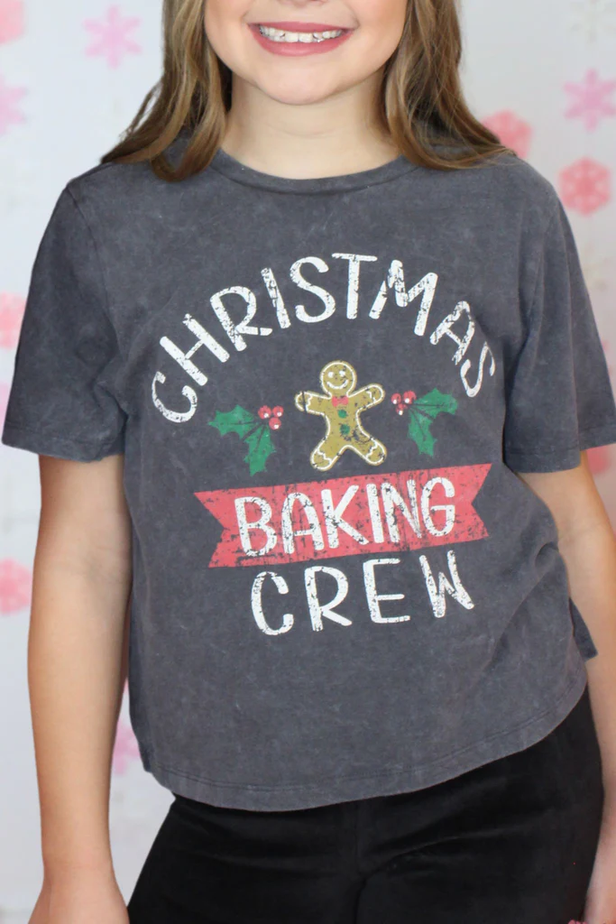 Sweet Soul Tween Girl Christmas Baking Crew Tee - Ruffle Me This