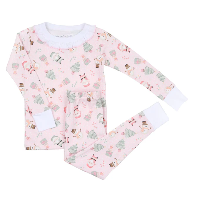 Magnolia Baby Kids Sweet Little Christmas Ruffle PJ Set - Ruffle Me This