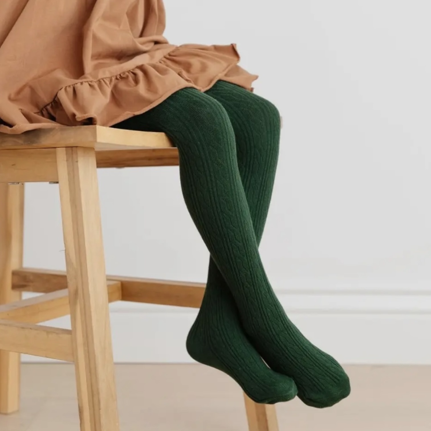 Little Stocking Co Baby & Girls Cable Knit Tights - Ruffle Me This