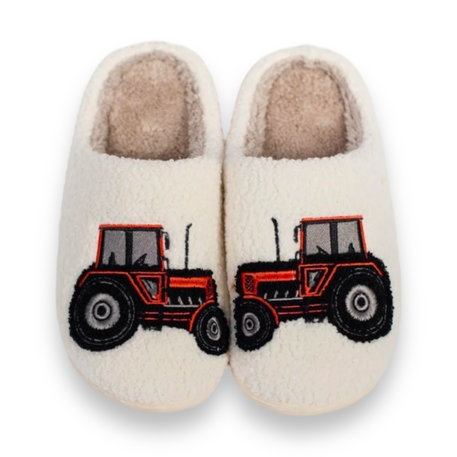 American Farm Company Kids Fuzzy Tractor Slippers - Ruffle Me This