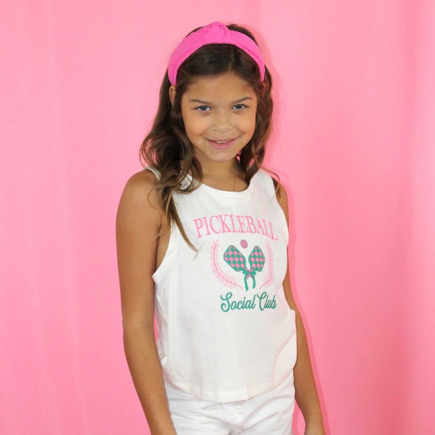 Sweet Soul Tween Girl Pickleball Social Club Tank - Ruffle Me This