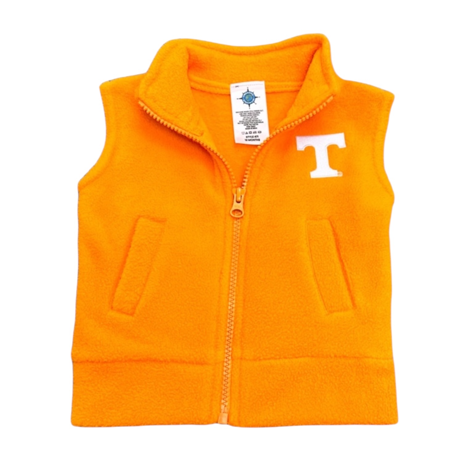 Creative Knitwear Orange Power T Fleece Vest - Ruffle Me This