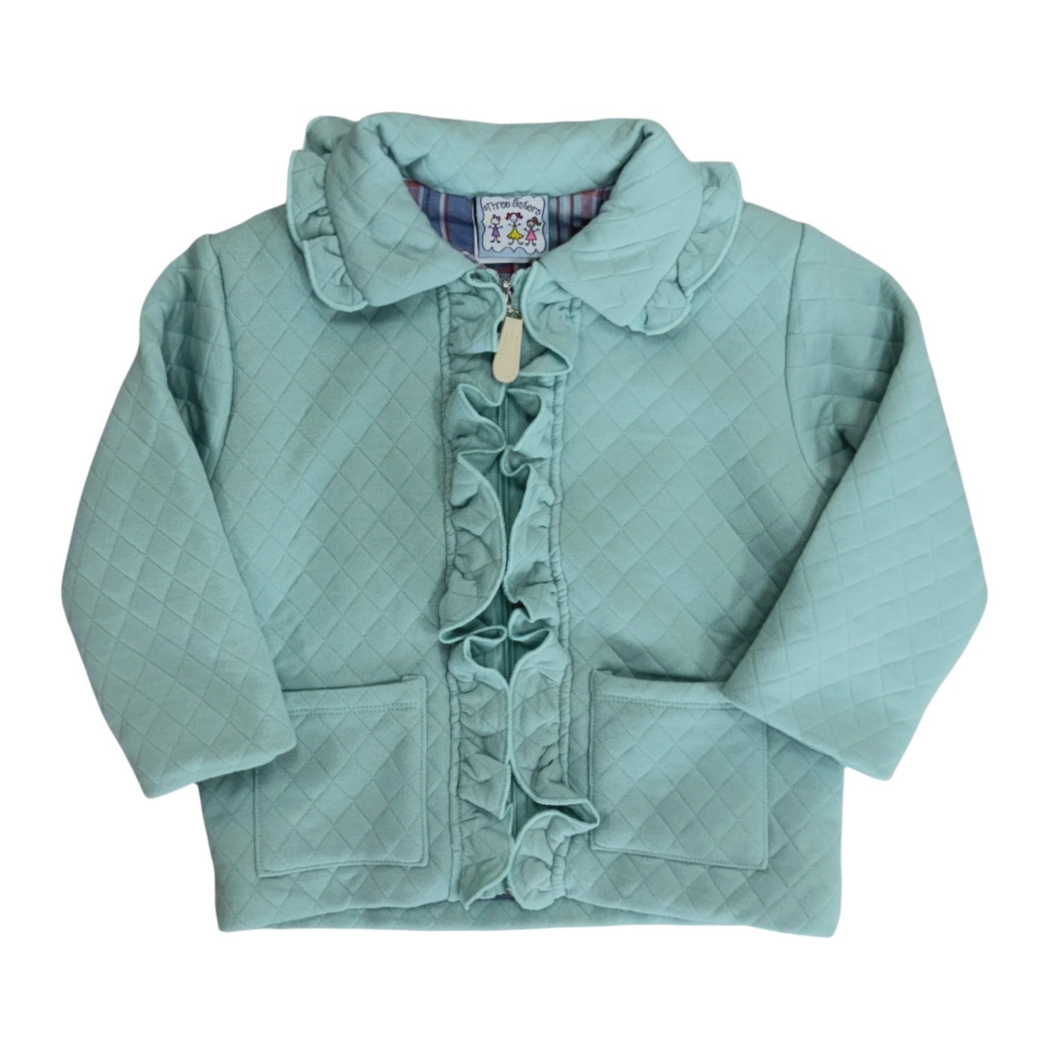 Three Sisters Girls Green Quilted Reese Jacket - Ruffle Me This