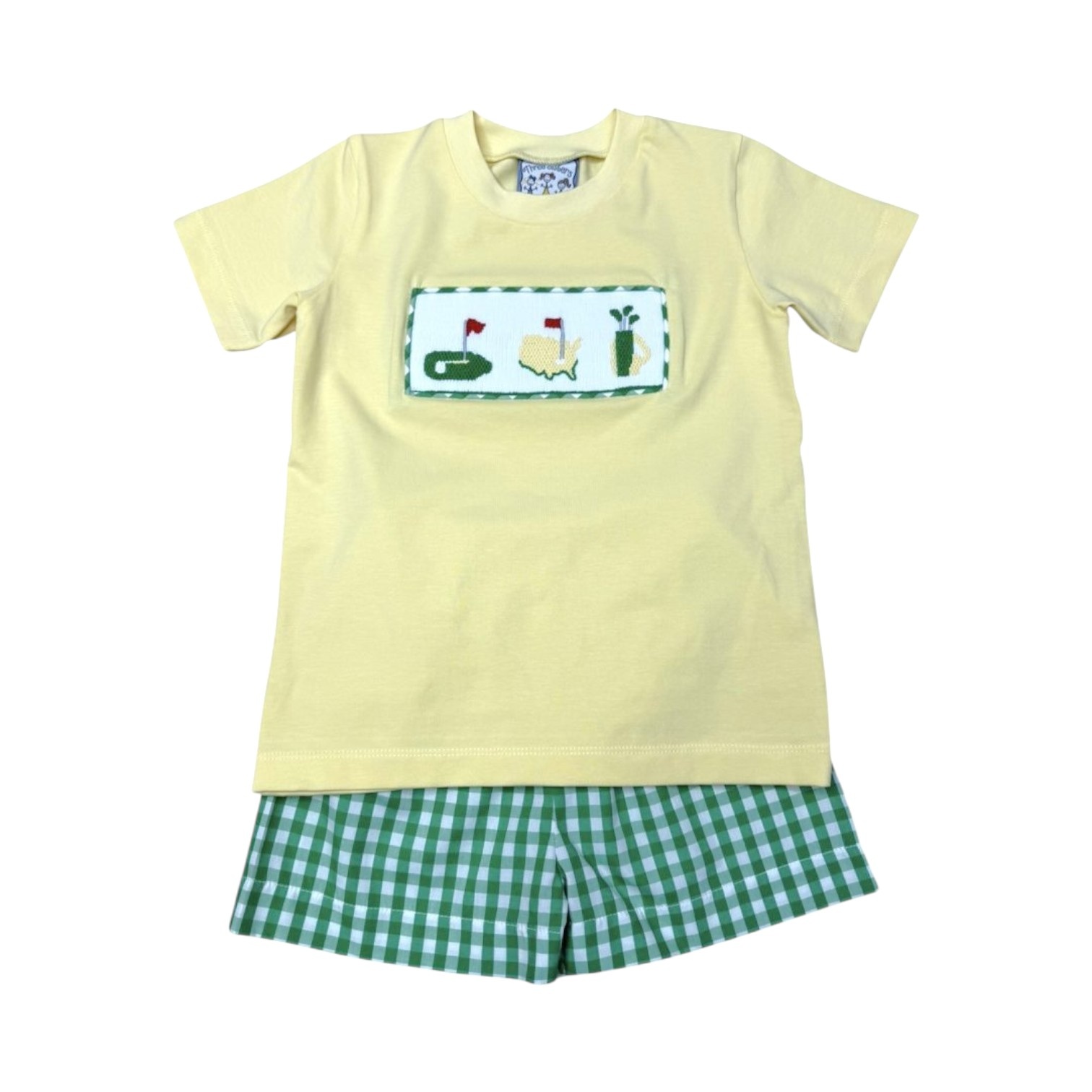 Three Sisters Golf Masters Smocked Boy Short Set - Ruffle Me This