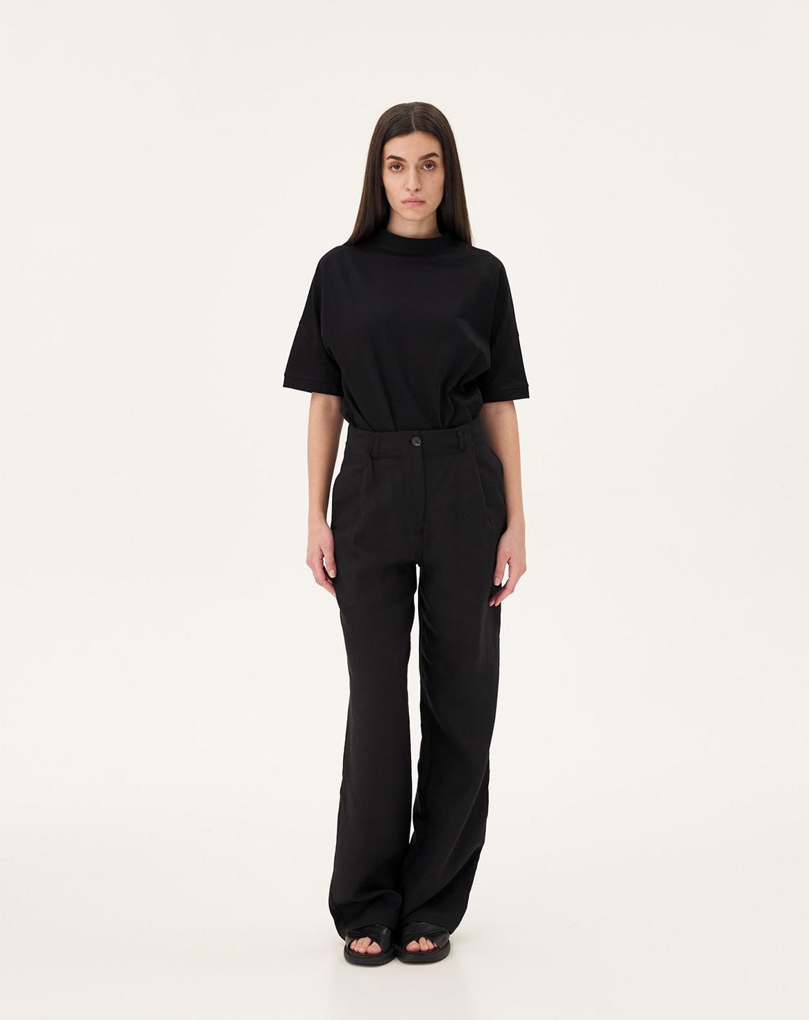 Pantalon en lin Coco . Noir - Betina Lou