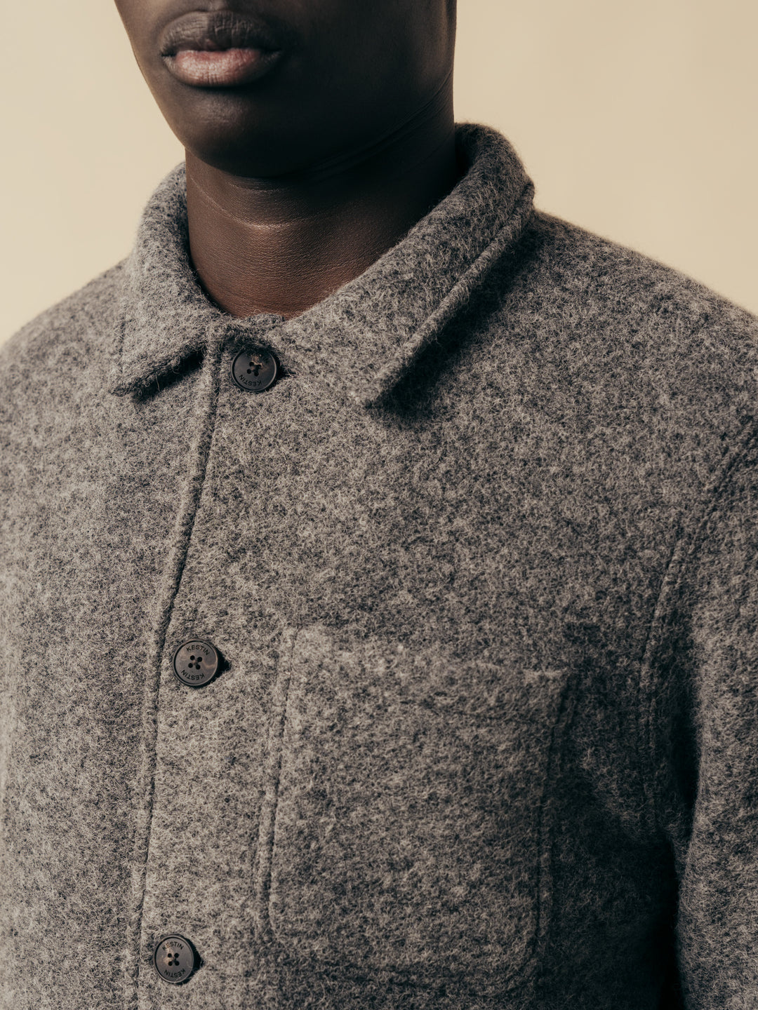 Ormiston Italian Wool chore coat . Grey - Betina Lou