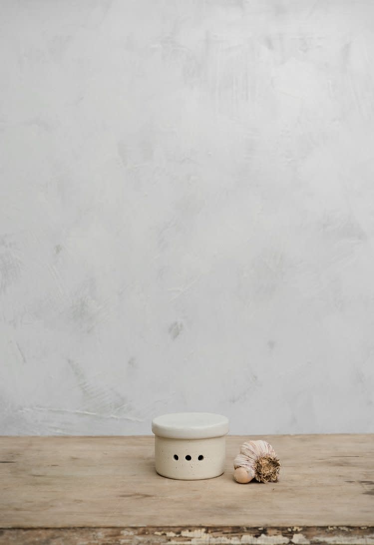 Atelier Tréma - Petit Pot à ail (2.8x3.8") - Blanc - Boutique Crème