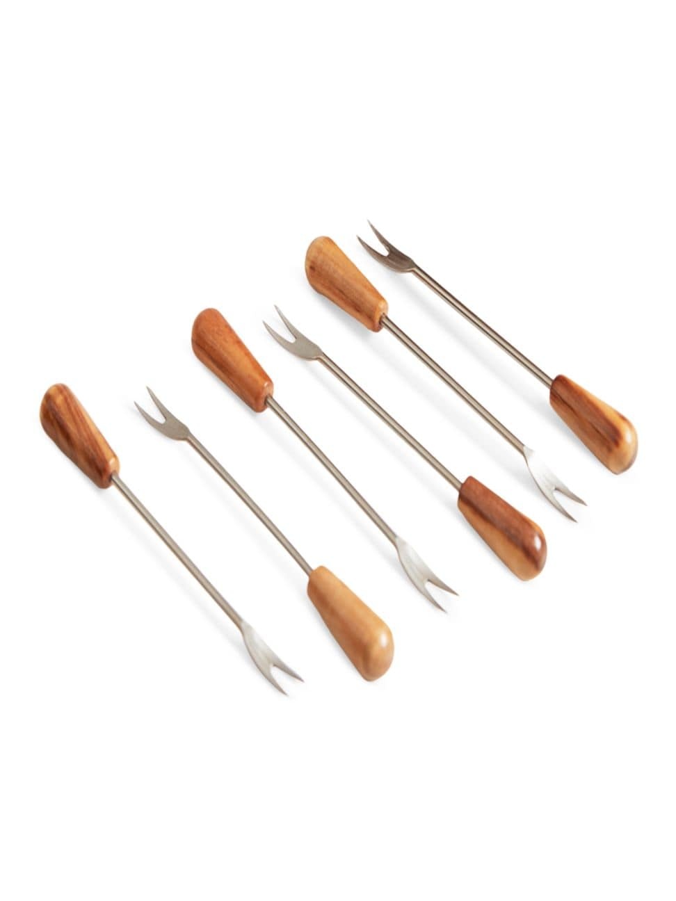 Verve Culture - Ensemble de 6 Fourchettes Apéritives en Bois d'Olivie ...