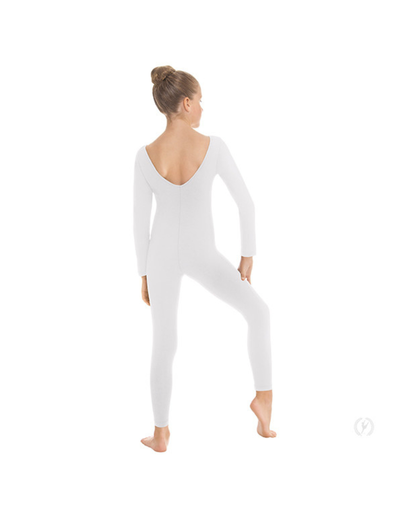 44129c- Child Microfiber Unitard WHITE - Dancing Doll Dancewear