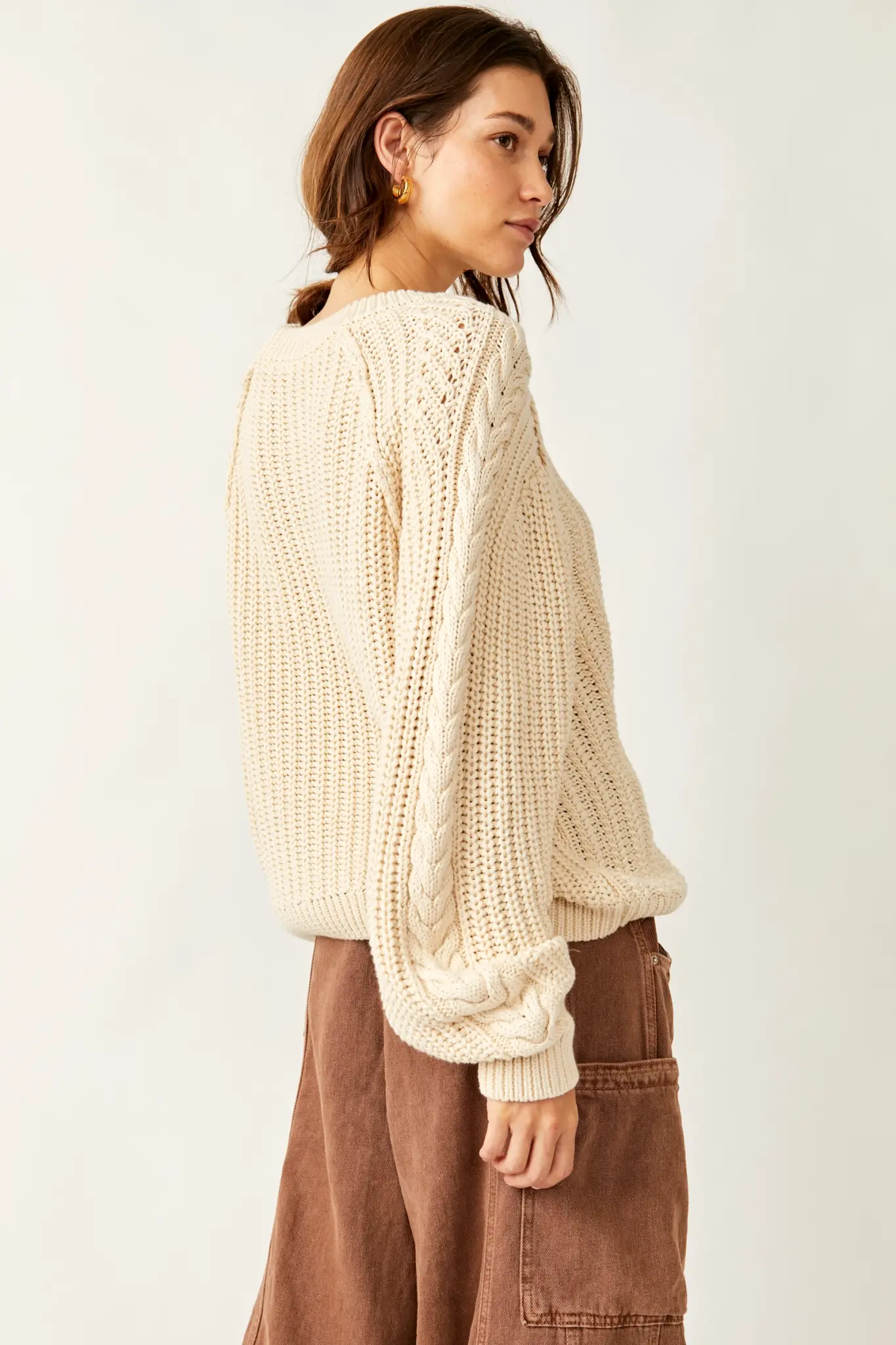 Free People Frankie Cable Sweater - Squash Blossom Boutique