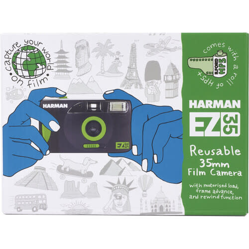 HARMAN EZ-35 Reusable 35mm Film Camera + A Roll of HP5 - Tuttle Cameras