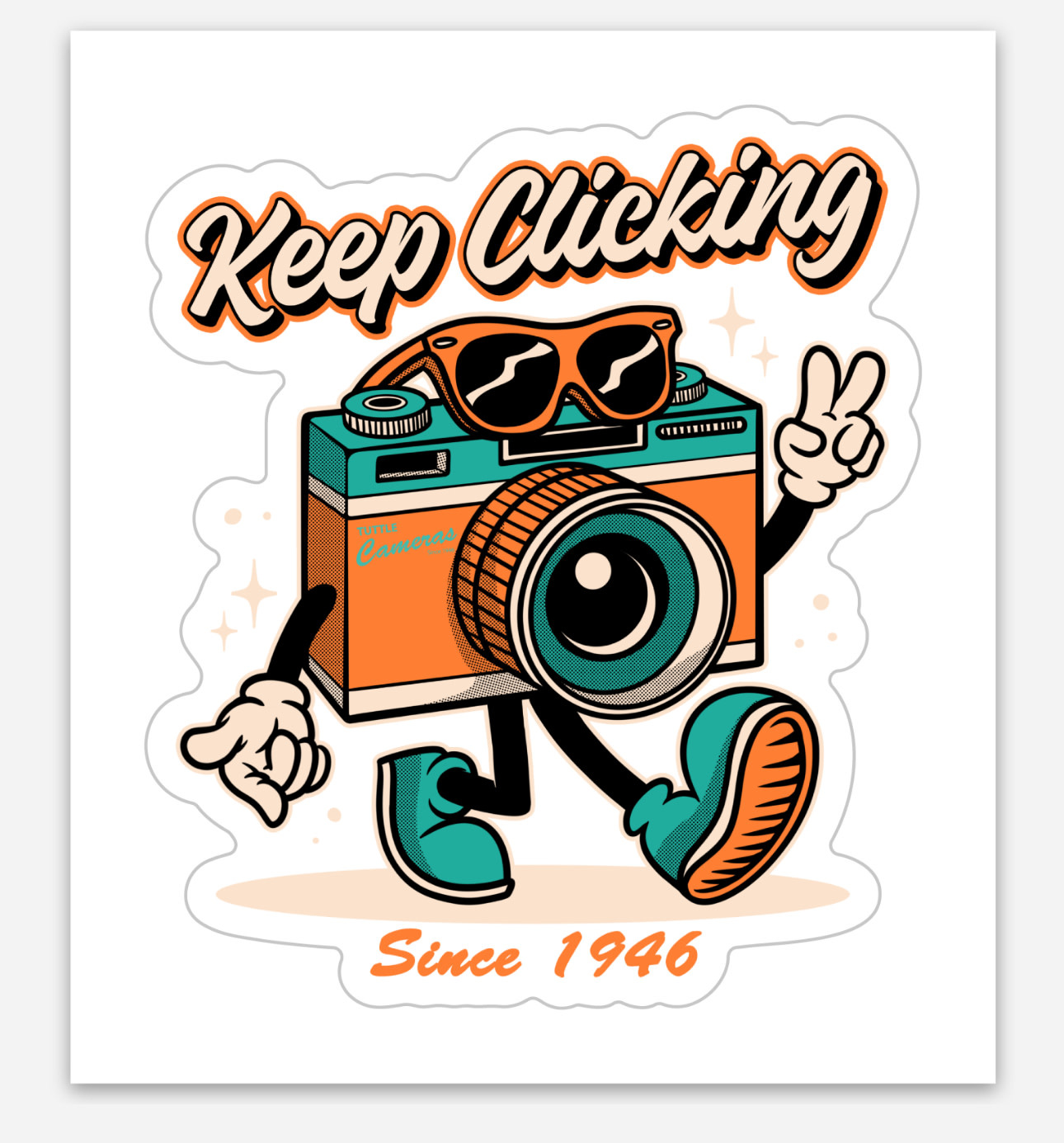 Keep Clicking Sticker - Tuttle Cameras