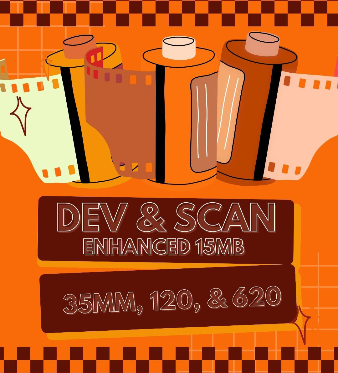 Dev. & Enhanced Scan 12MB, 35mm, 120, 620, Color and B&W - Tuttle Cameras