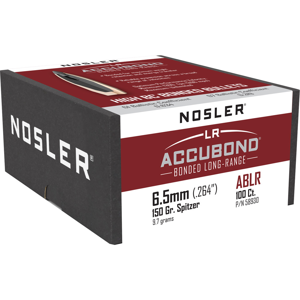 Nosler ABLR 6.5mm 150gr Spitzer 100ct - Corlane Sporting Goods Ltd.