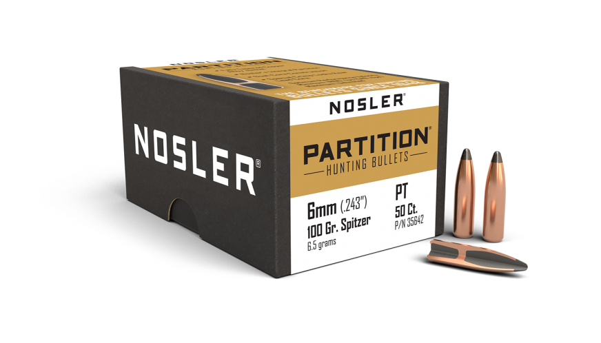 Nosler Partition Bullets 6mm .243" 100 gr SPT 50/ct - Corlane Sporting ...
