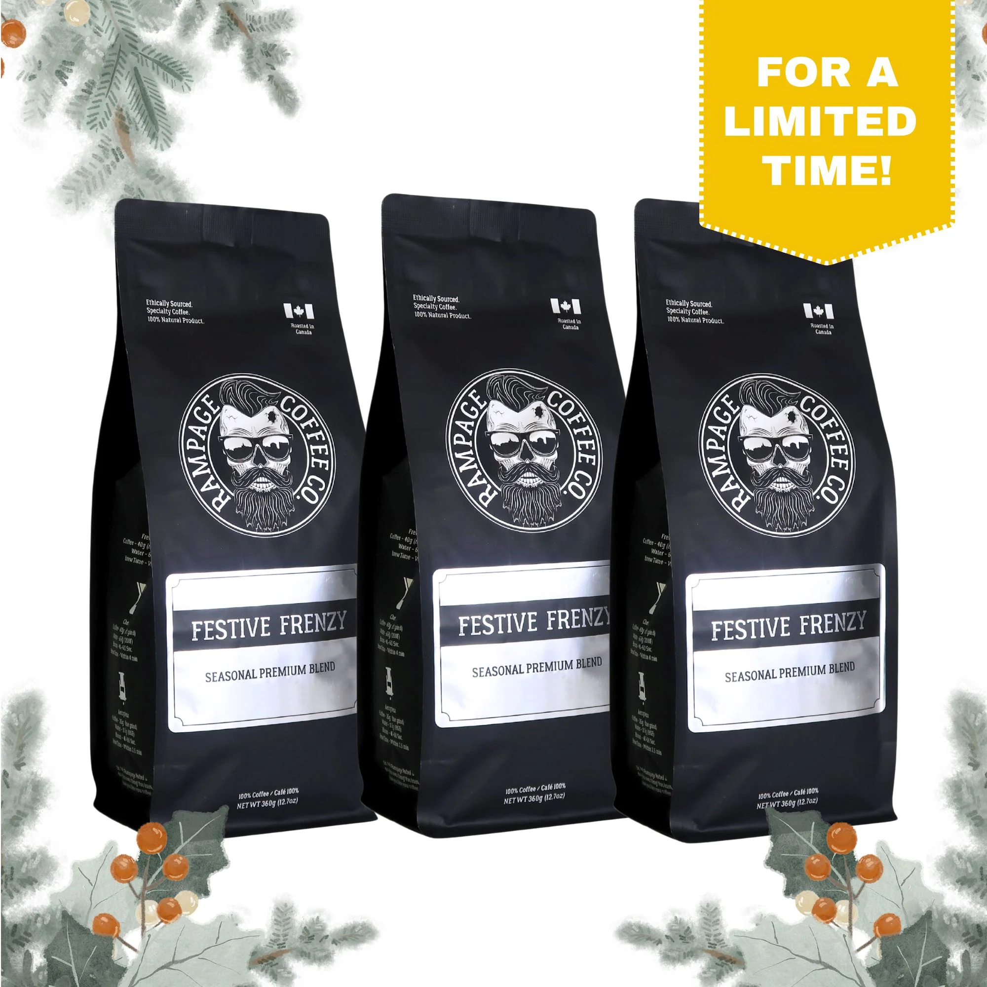 Rampage Coffee Co. Pre-Ground Coffee 360Gr - Corlane Sporting Goods Ltd.