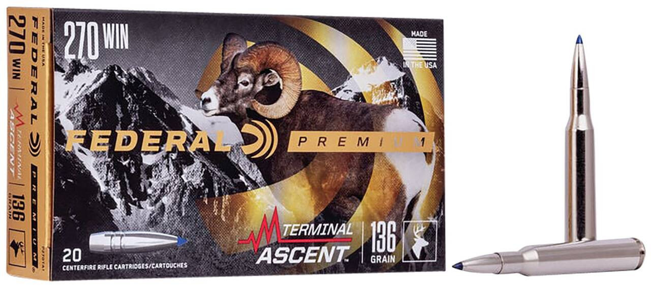 Federal Premium Terminal Ascent Ammunition 270 Win - 136gr BBT ...