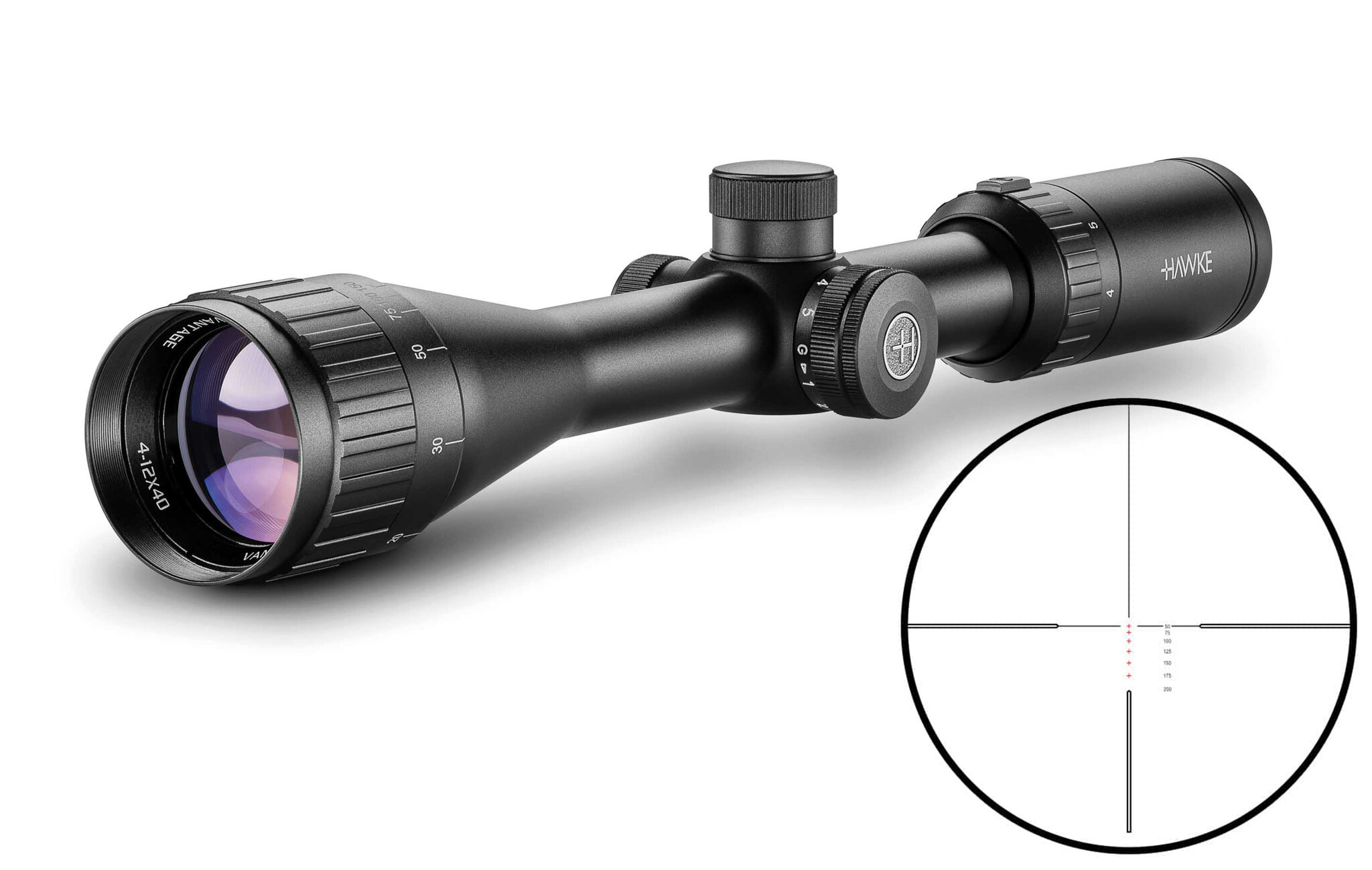 Vantage IR 4-12x40 AO Rimfire .17 HMR Reticle | Corlane Sporting Goods ...