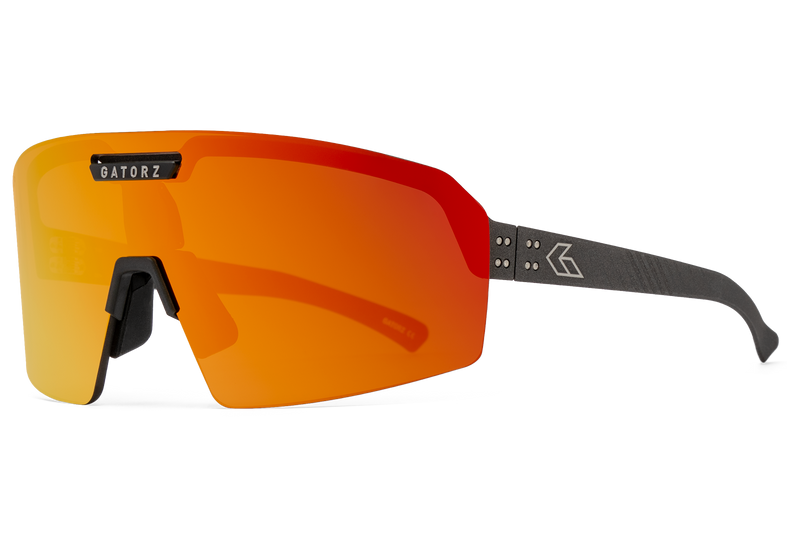 Gatorz Havok Sunglasses Engraved Logo Graphite Frame Sunburst Mirror ...
