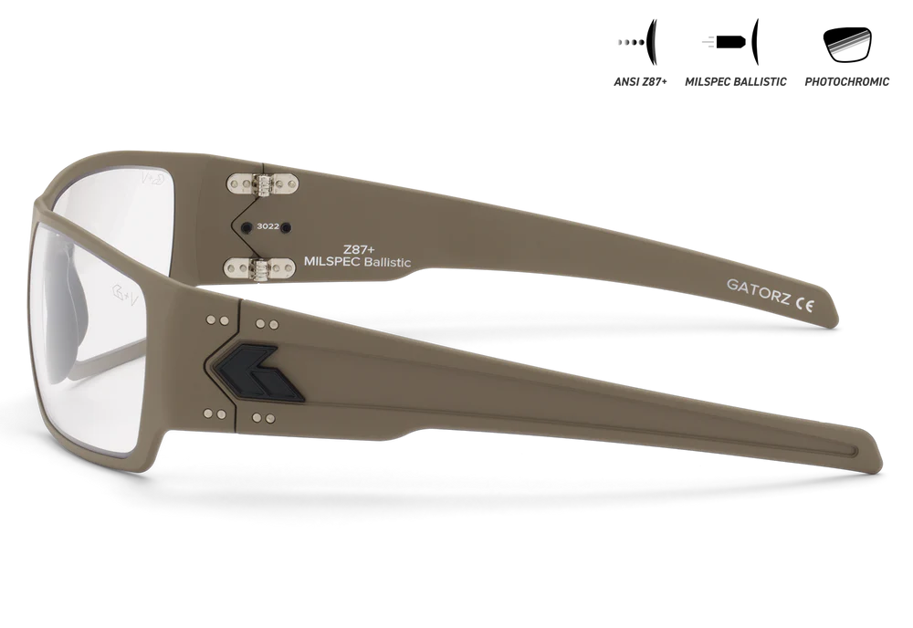 Gatorz Specter Sunglasses Tan Cerakote MILSPEC Ballistic Smoke w/ Anti ...