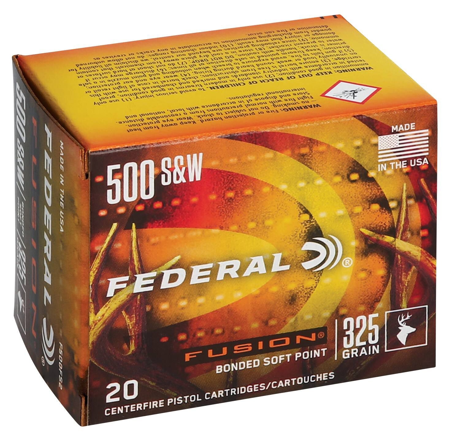 Federal Fusion 500 S&W 325gr | Corlane Sporting Goods - Corlane ...