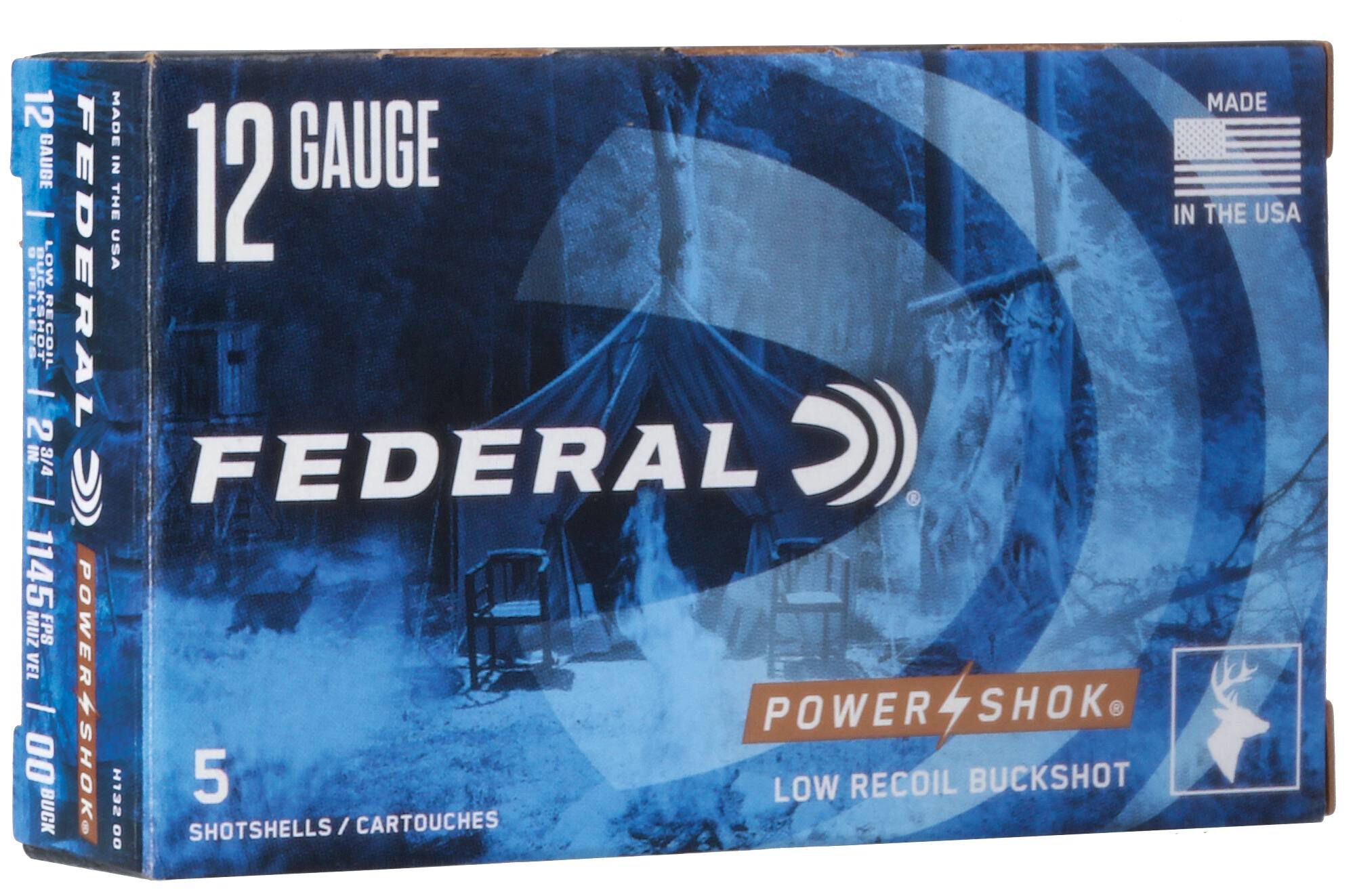 FEDERAL LOW RECOIL BUCKSHOT 12GA 00BK 5PK | Corlane Sporting Goods ...