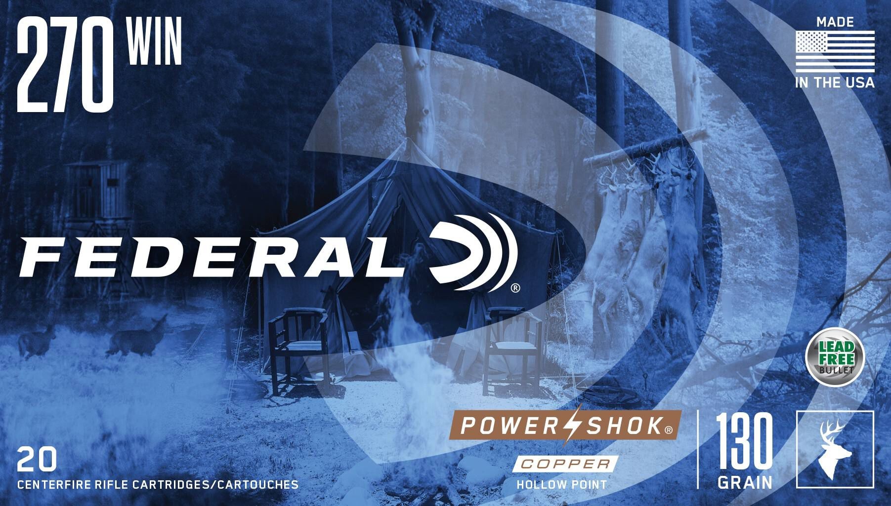 Federal PowerShok Copper 270 Win 130gr CHP 20 Box | Corlane Sporting ...