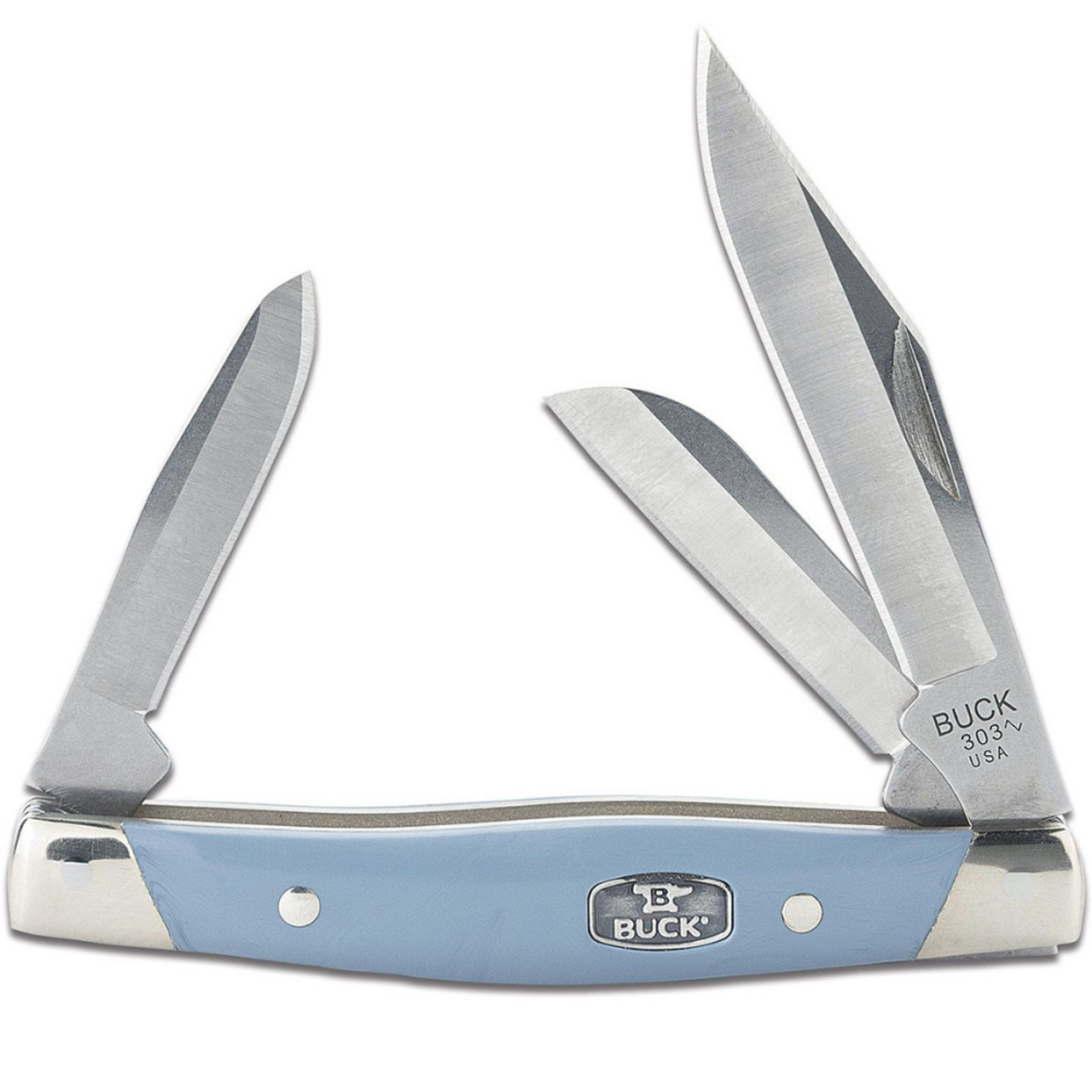 Buck 0303BLS-B Cadet Blue/Nickel Silver | Corlane Sporting Goods ...