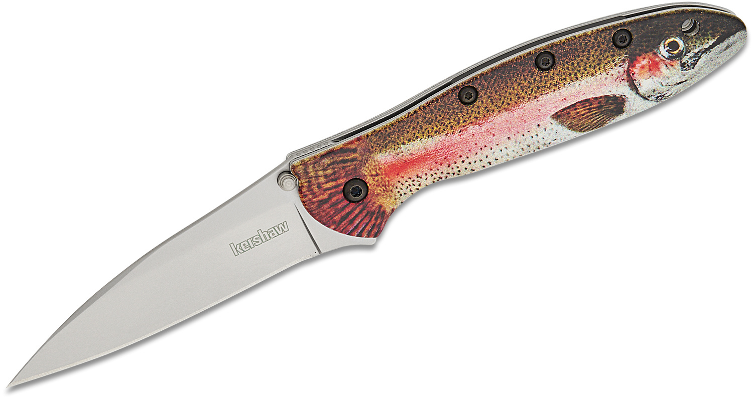 1660TROUT Ken Onion Leek Assisted Liner Lock Flipper Knife 3in ...