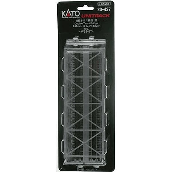 KAT-20437 - Kato : N Track 248 Double Truss Bridge Silver - Max Trains