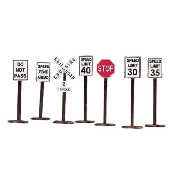 Atlas : O Scale Road Sign Set (7 pcs) - Max Trains