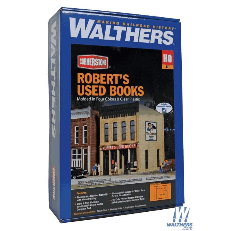 WALTHERS Walthers : HO Robert's Used Books Kit - Max Trains