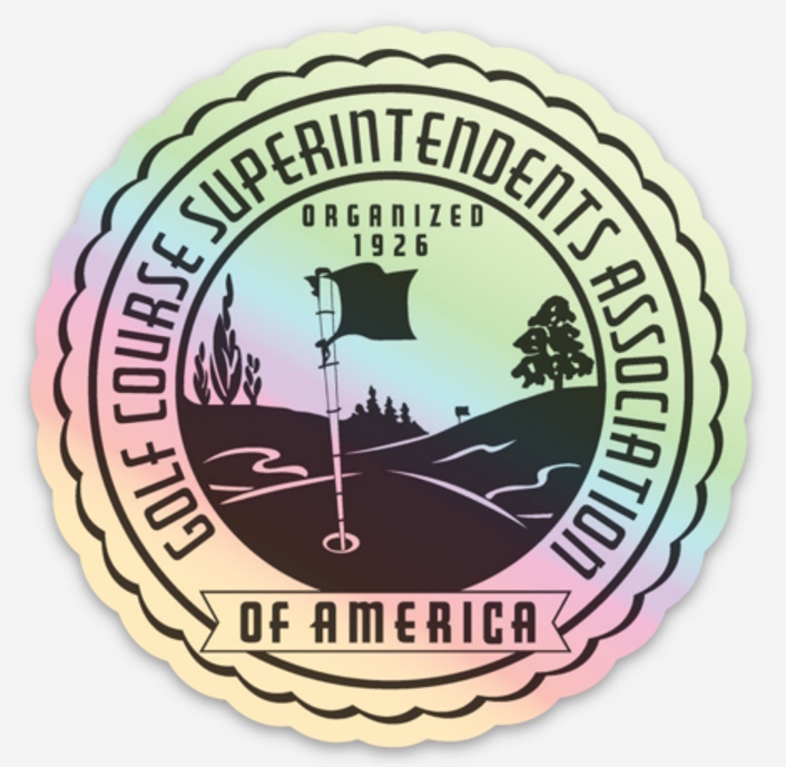 GCSAA Holographic Sticker - Retro - Golf Course Superintendents ...